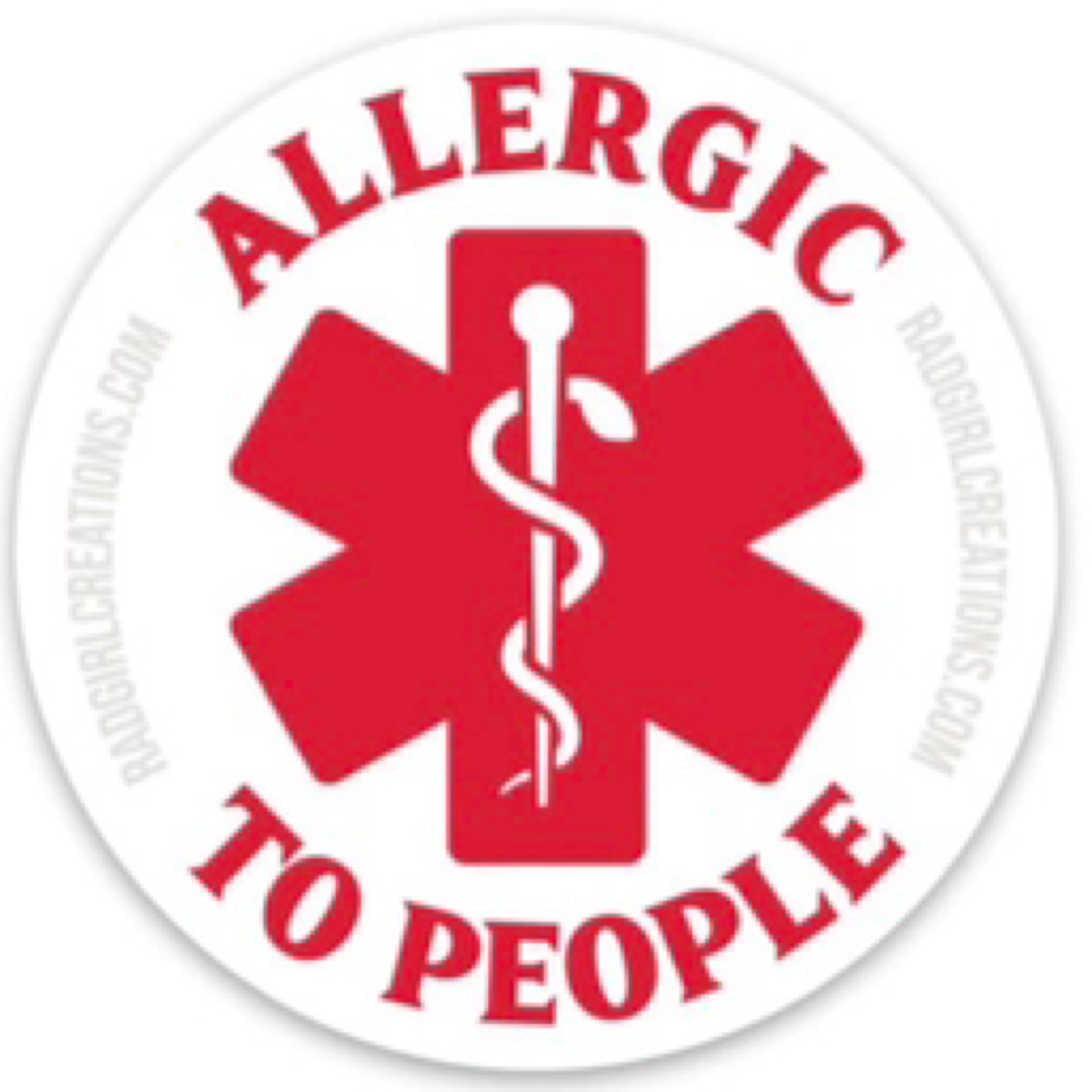 Allergic To People Sticker - International Museum of Surgical Science